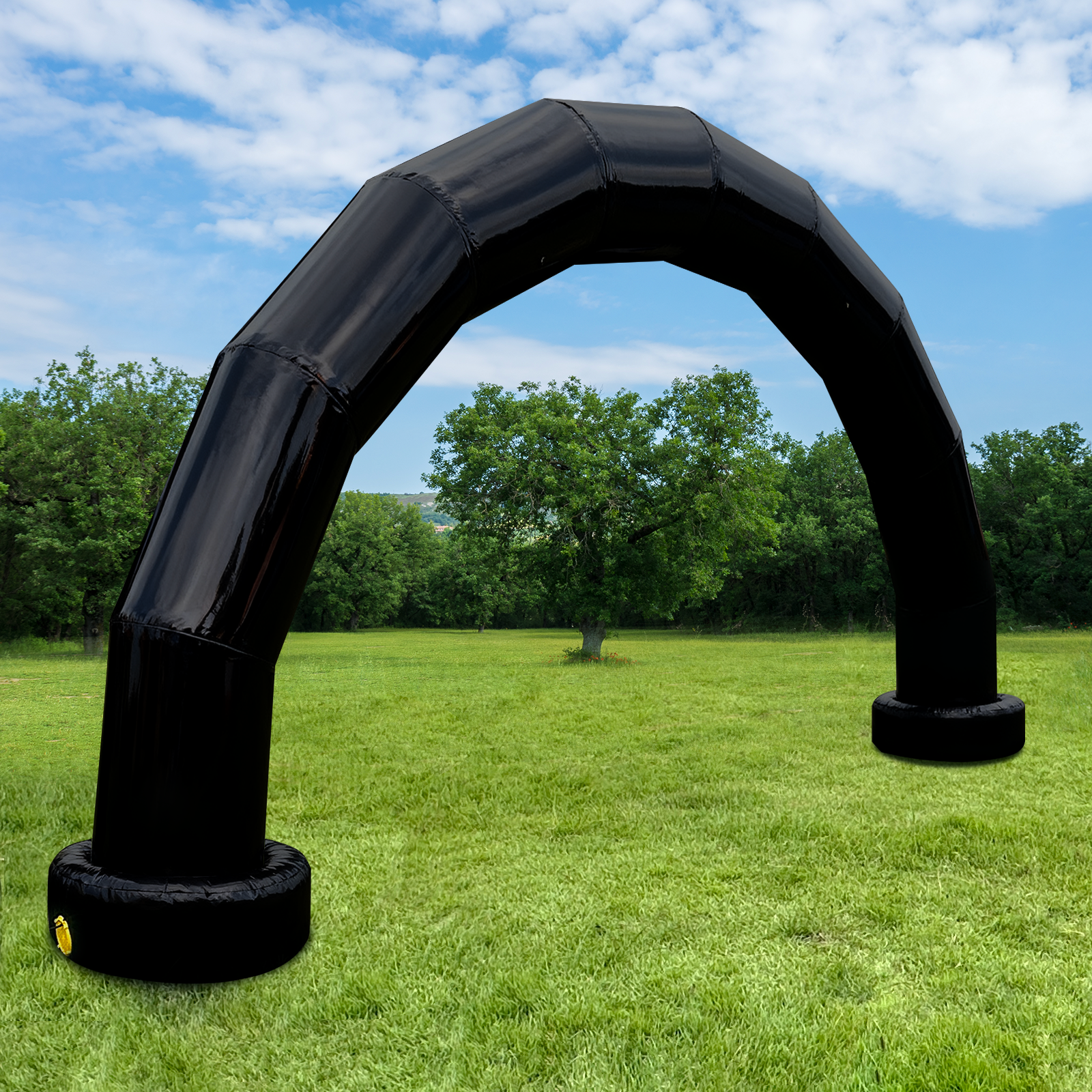 Wellcomer 21Ft PVC Half-Circle Inflatable Arch - Black
